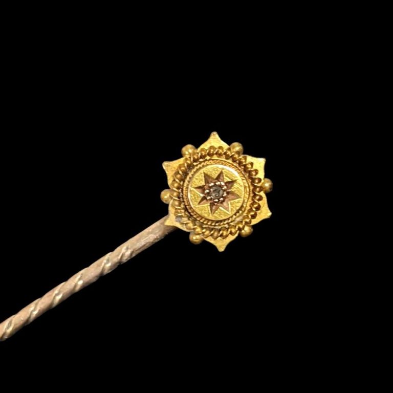Antique Stick Pin with an Old Cut Diamond - The Antiques Room