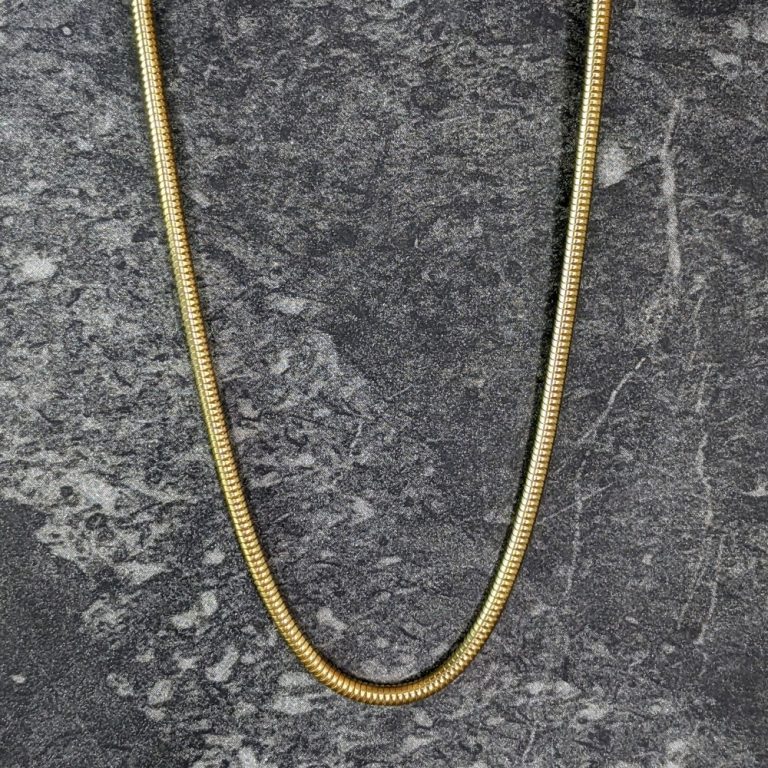 Vintage Snake Link Chain in 18k Gold - The Antiques Room